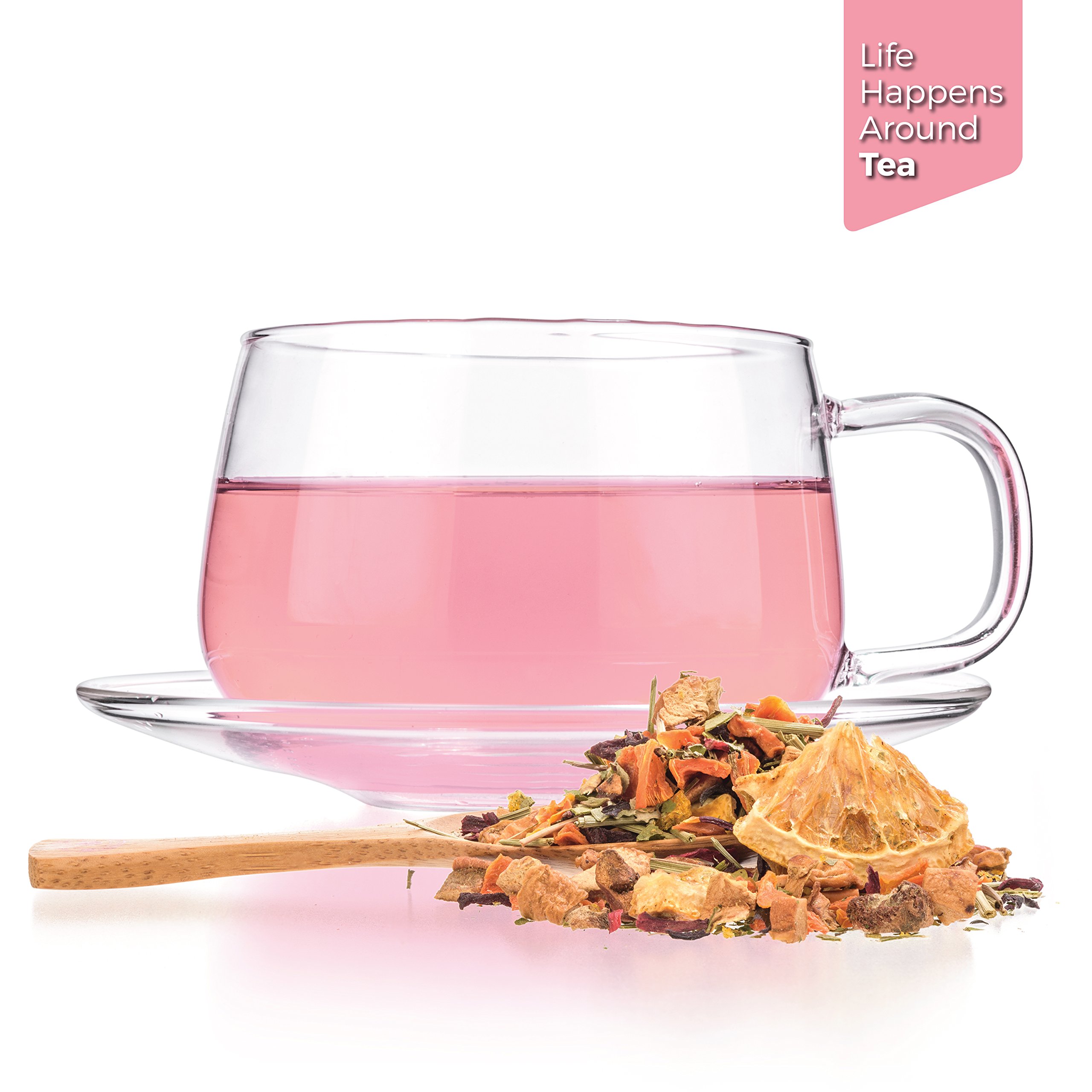 Tealyra - Orange Lemonade - Hibiscus - Eucalyptus - Lemongrass - Herbal Fruity Loose Leaf Tea Blend - VitaminsRich - Boost Immune System- 100% Natural β Hot and Iced - Caffeine-Free - 110g (4-ounce)