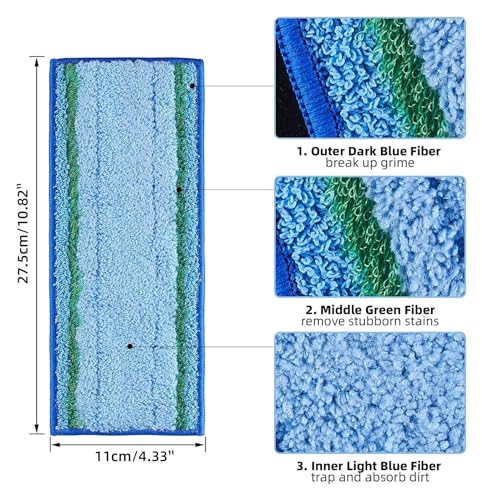 BOYWITHUKE Mop Pad Compatible for IRobot Braava Jet M6 Series Ultimate Robot Mop Washable and Reusable Robot Wet Mopping Pad Replacement Parts (Color : 4PCS)
