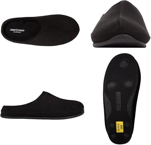 Deer Stags Men's Wherever Tweed Slipper, Black Tweed, 12 Wide