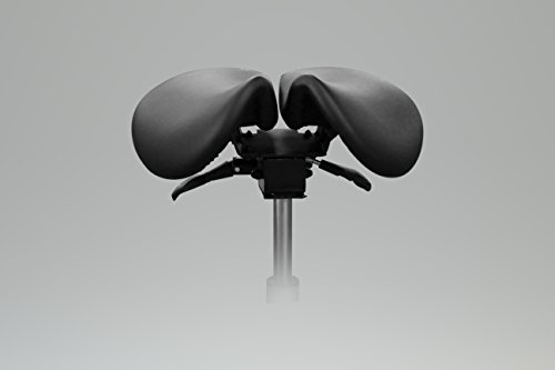Dentists Unite 4030 Professional Dental Stool, Split Seat Saddle Stool, Ergonomic, Black