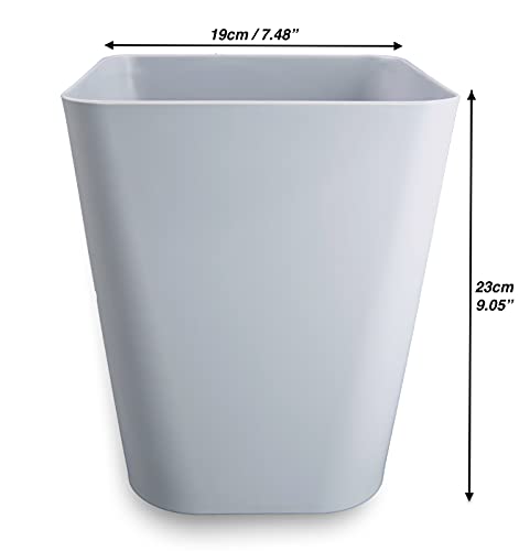 FUOCCI Small Trash Can 6L 7.48 x 9.06 in. Bathroom Trash Can Waste Basket Mini Trash Can Garbage Can Trash Bins Trash Can Durable & Modern for Office & Home Use, Kitchens, Bedrooms & Bathroom.