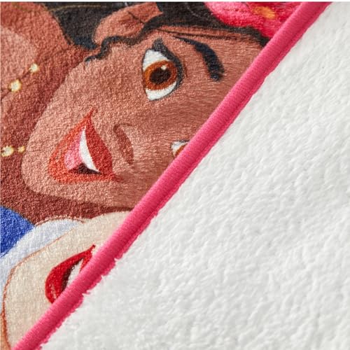 Disney Princess Super Soft Plush Toddler Quilted Nap Mat with Built in Blanket and Pillow, 20" Wx46 L
