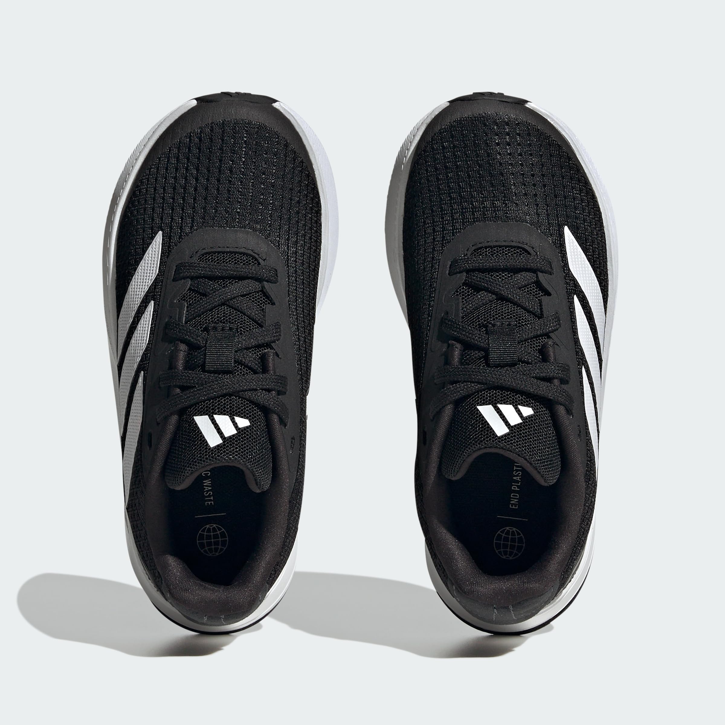 adidas Duramo SL Sneaker, Black/White/Carbon, 2 US Unisex Little Kid