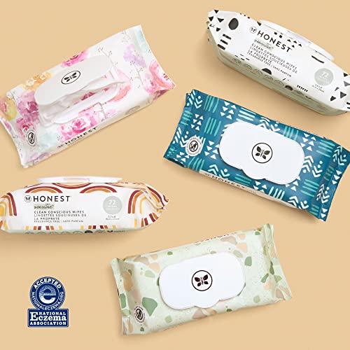 The Honest Company Clean Conscious Wipes | 100% Plant-Based, 99% Water, Baby Wipes | Hypoallergenic, Dermatologist Tested | Pattern Play, 720 Count