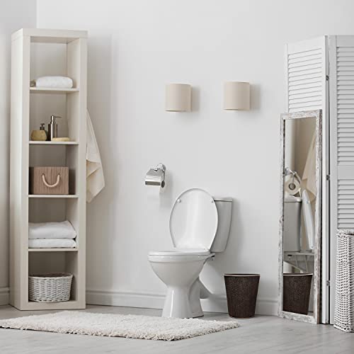 Blue Donuts Wastebasket for Bedroom, Bathroom, Trash Can 6 Liters, Stainless Stel (Bronze)