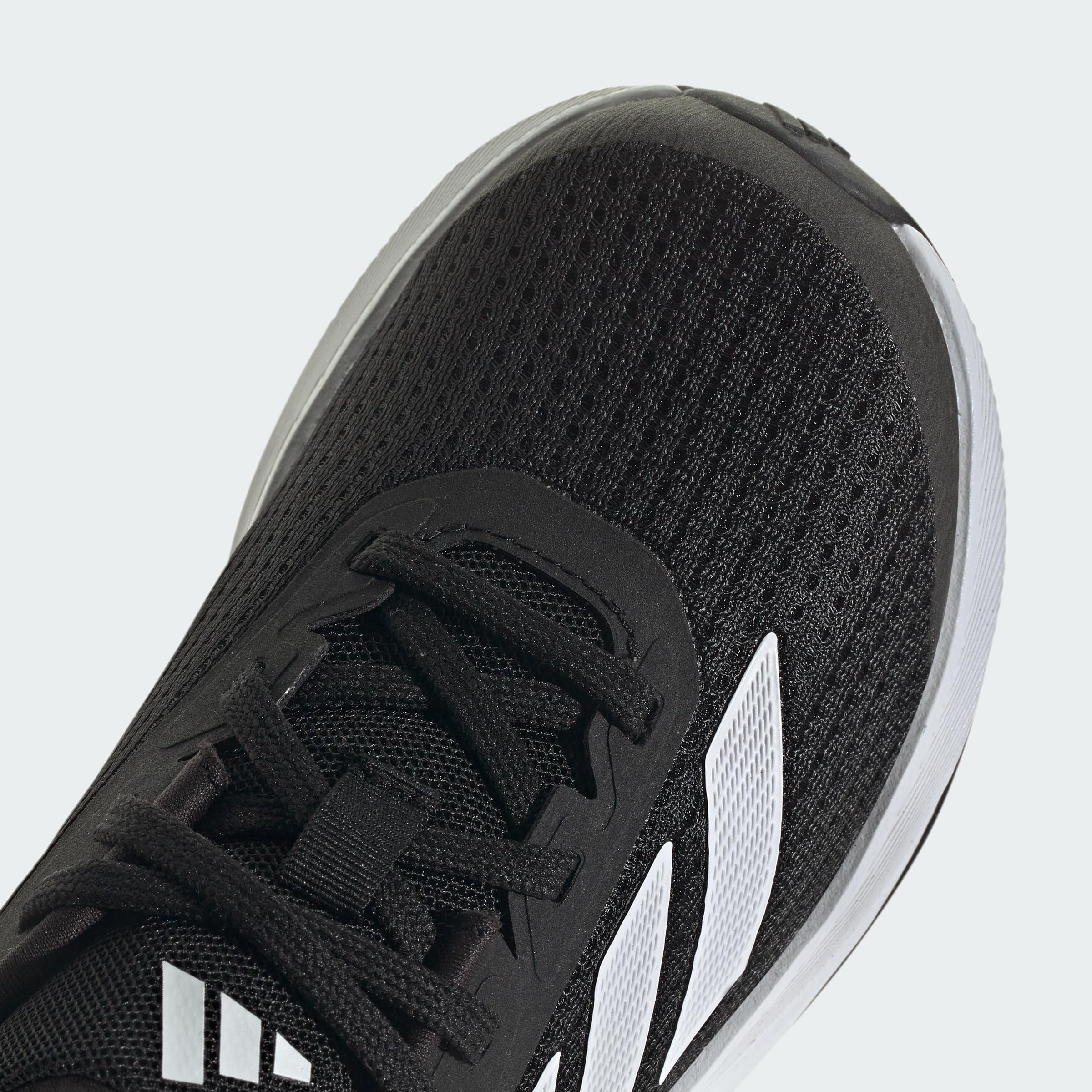 adidas Duramo SL Sneaker, Black/White/Carbon, 2 US Unisex Little Kid