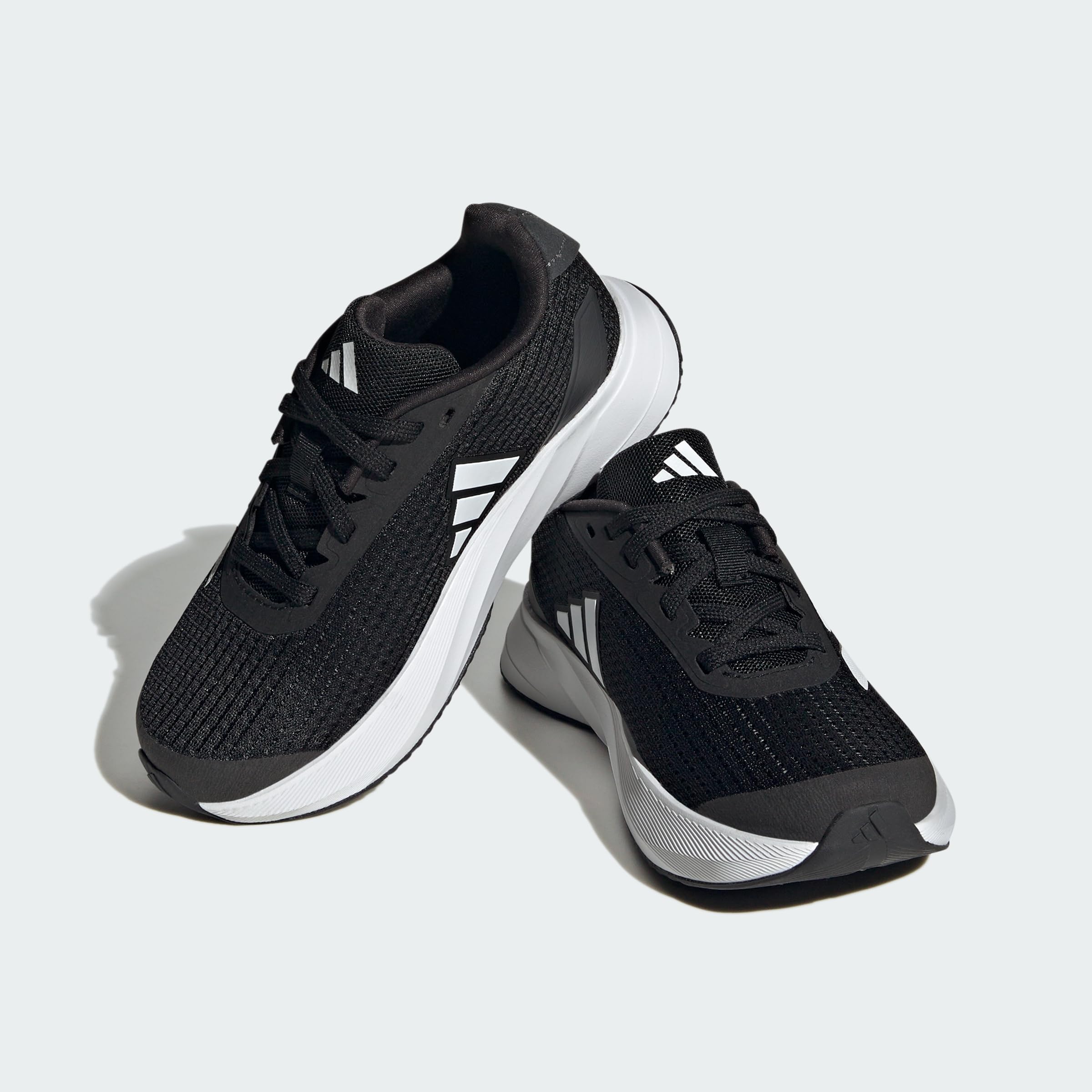 adidas Duramo SL Sneaker, Black/White/Carbon, 2 US Unisex Little Kid
