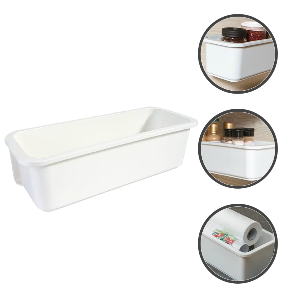 Housoutil Pull-out Storage Box Shelf Organizer Bathroom Storage Baskets Under Sink Organizer Storage Organizer Under The Sink Organizer Plastic Container Pp Cell Phone White Charging Stand