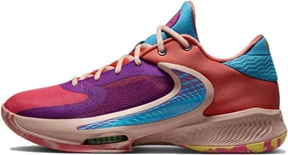 Nike Men's Zoom Freak 4 Basketball Shoes (Vivid Purple/Laser Blue, 11.5)