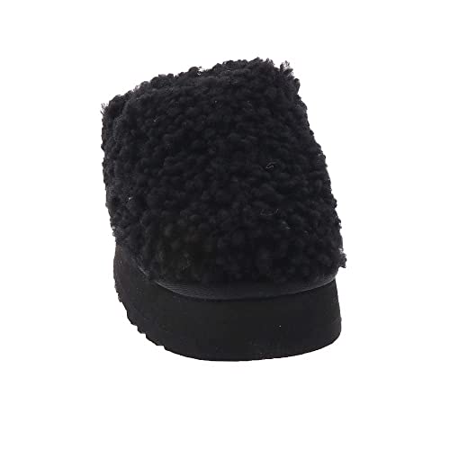 UGG Women's Maxi Curly Platform Slipper, Black, 8
