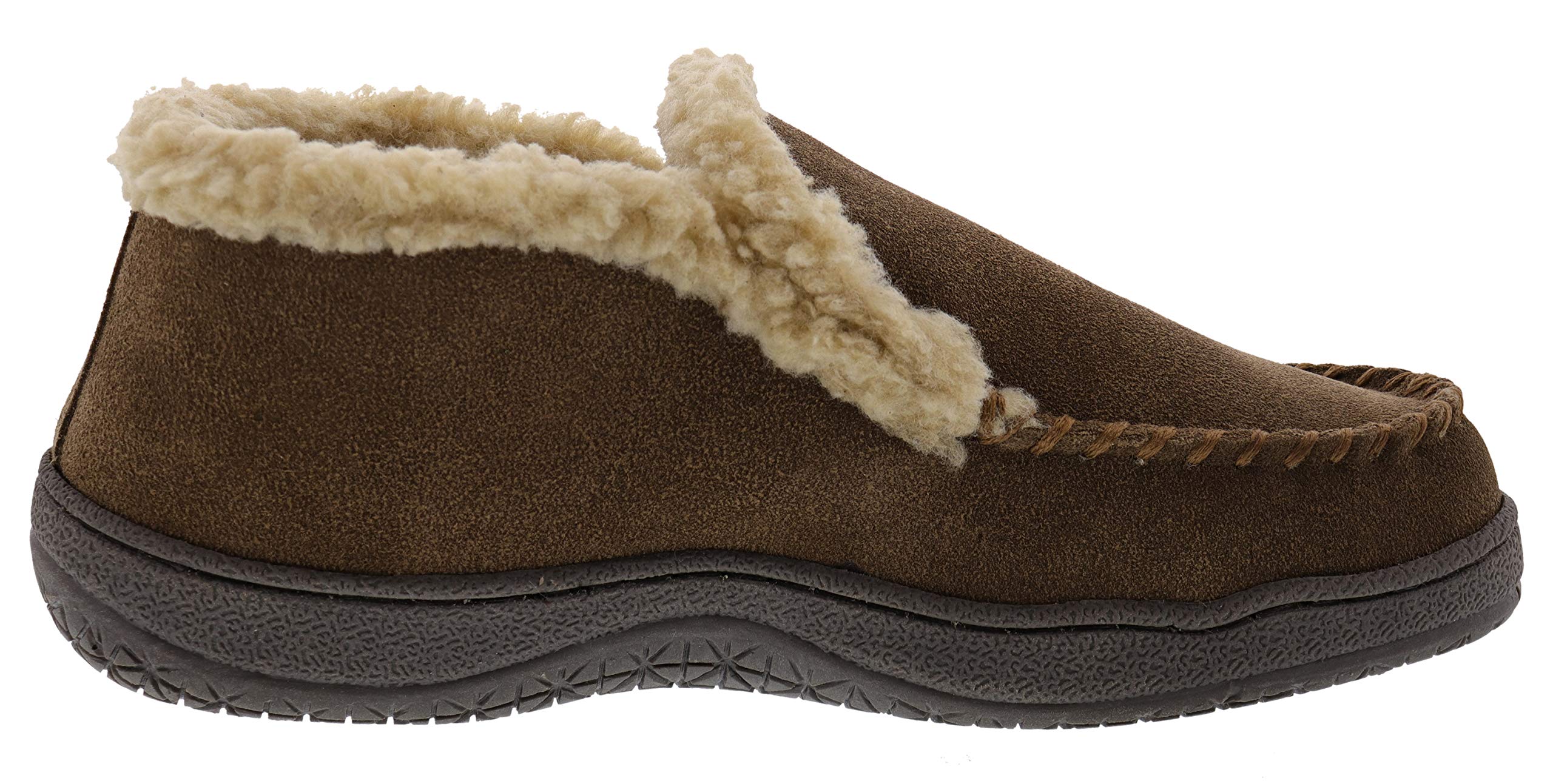 Clarks Sage Suede Moccasin Faux Fur Lining Indoor Outdoor Bootie Slippers (Sage Suede, 12)