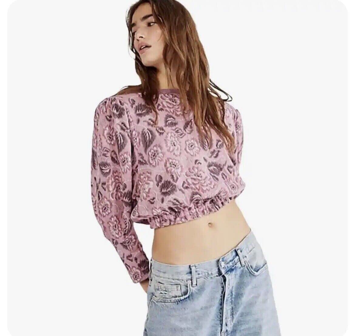 Free People Women's No Ordinary Top Smoked Pink Combo Medium