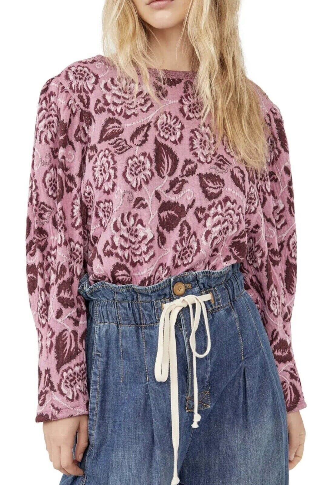 Free People Women's No Ordinary Top Smoked Pink Combo Medium