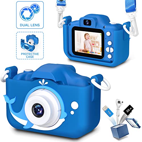 KeBuLe Kids Camera for Girls and Boys,Children Camera Digital Video, Kids Camera 2.0 Inches Screen 20.0MP Video, 32GB SD Card Include, Kid Toys Gift for Birthday, Chrismats Gift for 3-12 Years Old