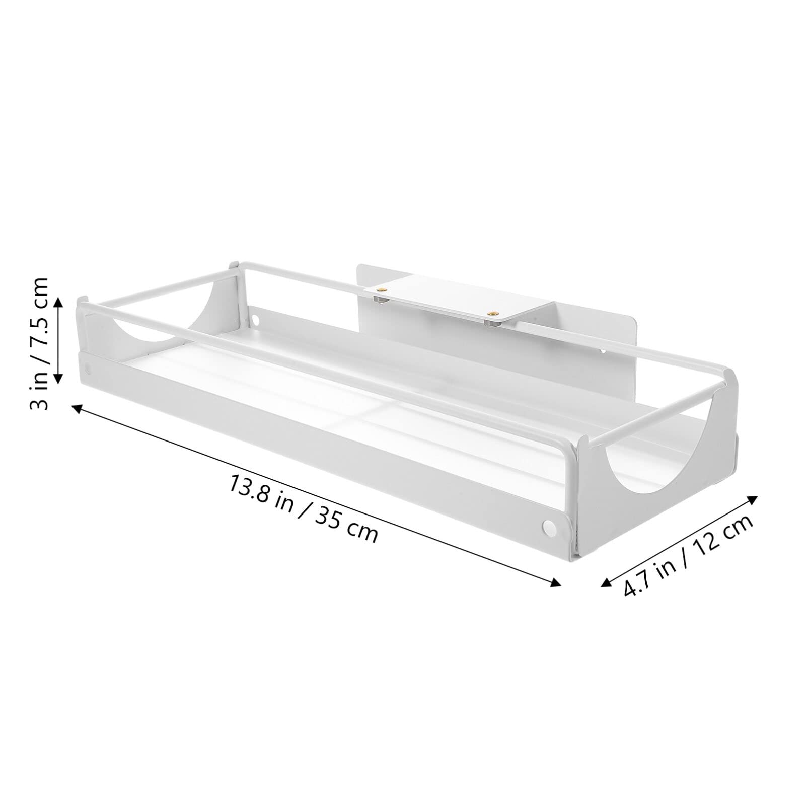 Hemoton drawer rack Under Sink Cabinet Organizer sliding kitchen storage undershelf storage basket Pull Out Shelf Drawer Basket vanity drawer Partition white dressing table carbon steel