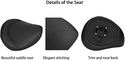 Saddle Stool Rolling Chair Hydraulic Adjustable with Wheels for Office Home Salon Spa Studio (Black)