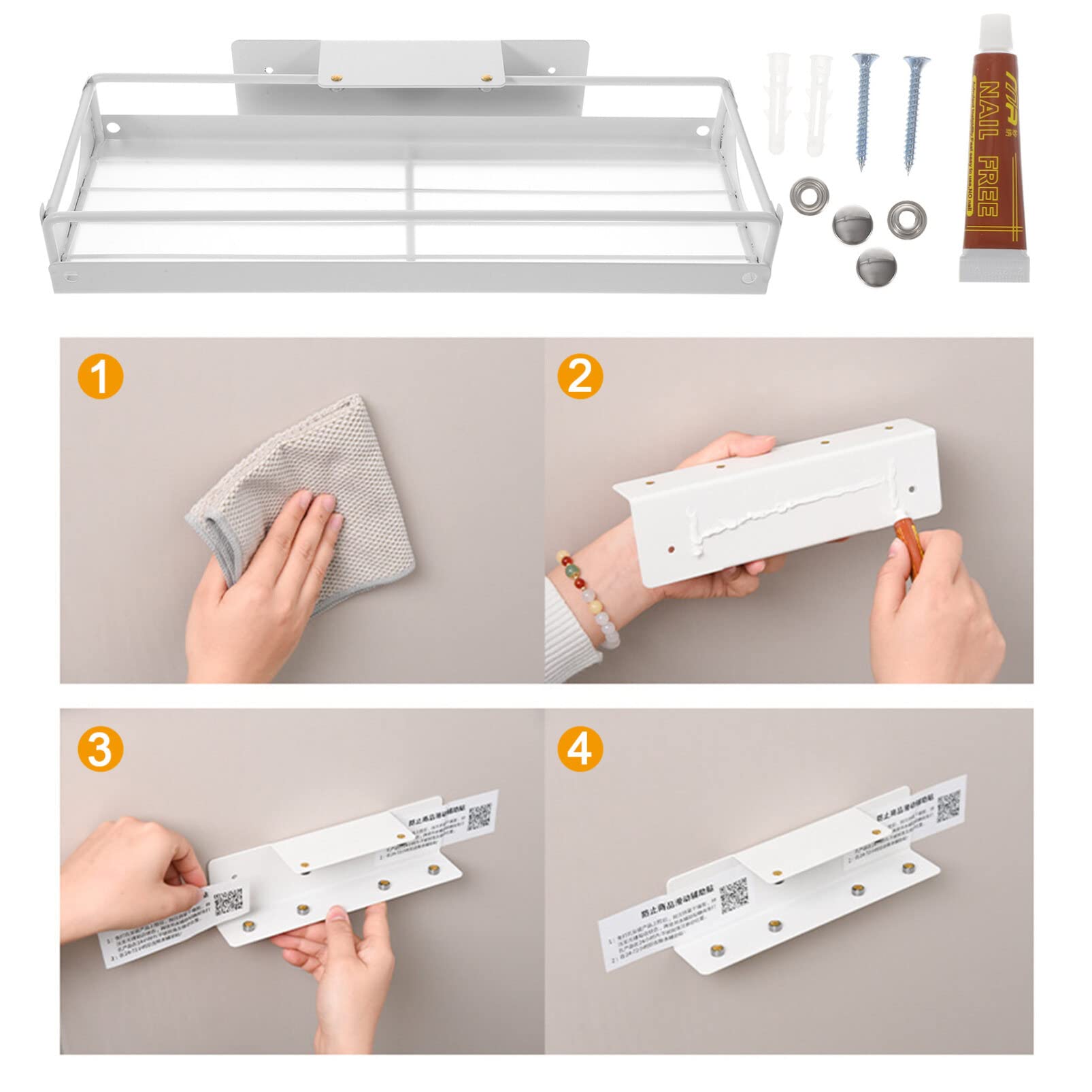 Hemoton drawer rack Under Sink Cabinet Organizer sliding kitchen storage undershelf storage basket Pull Out Shelf Drawer Basket vanity drawer Partition white dressing table carbon steel