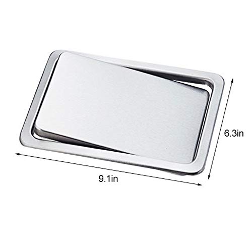 Pearlead Simple Trash Grommet for Kitchen Countertop with Auto Cover Built-in Polished Stainless Steel Grommets 7.87"(20cm) Countertops Garbage Can Door Chute Hole Drawer