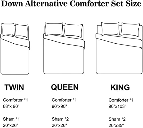 Wellco 2 Piece Twin Comforter Bedding Set- All Season Bedding Comforter Set, Ultra Soft Polyester Waves Bedding Comforters- Blue Diagonal Stripes