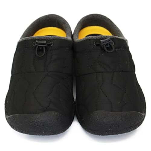 KEEN Men's-Howser 3 Slide Comfy Durable Slippers, Triple Black/Black, 12