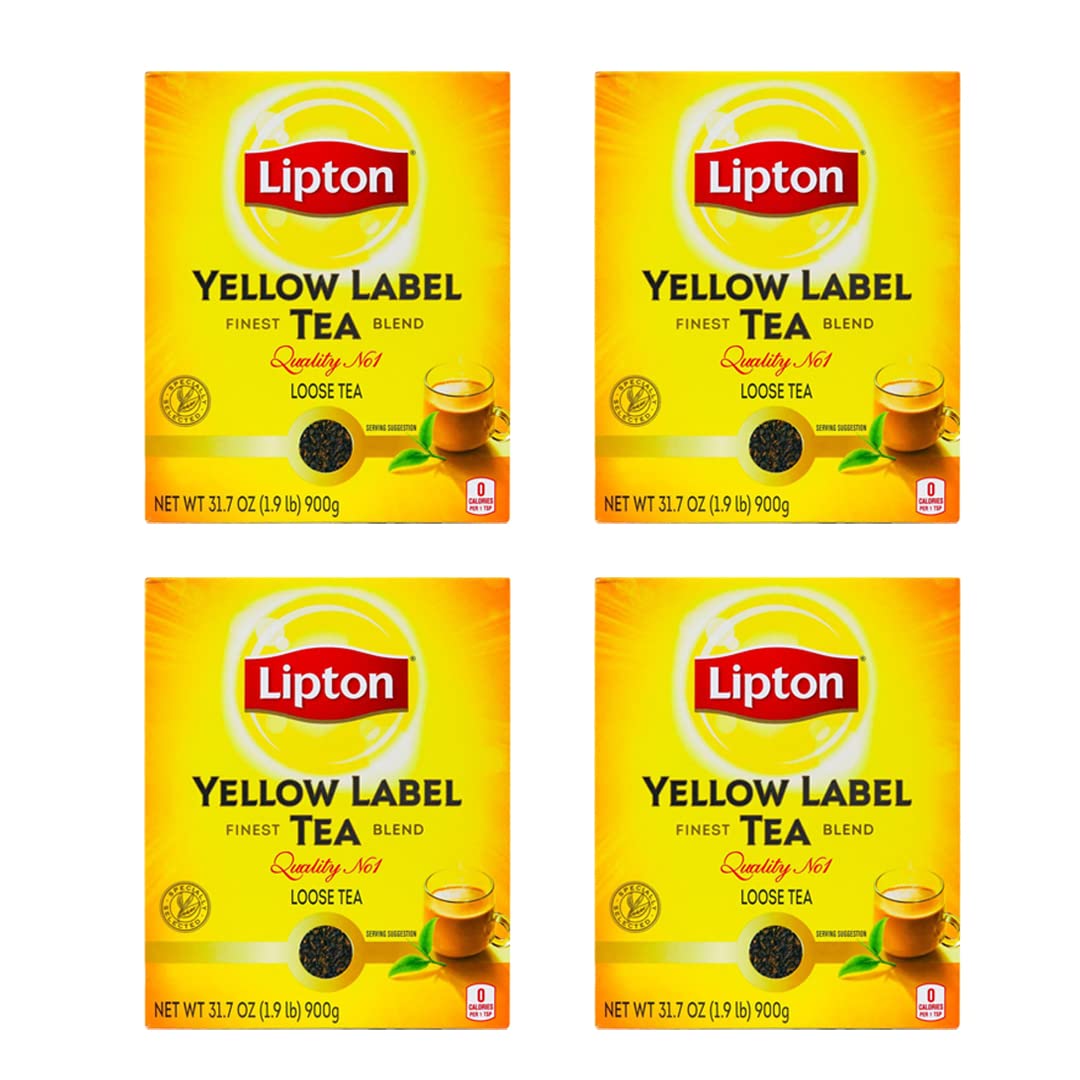 Lipton Yellow Label Tea International Blend 31.74oz (Pack of 4)