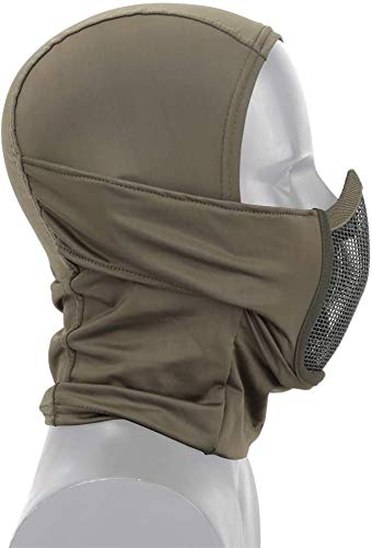 Tactical Air Gun Paintball Fast Helmet with Helmet Cover, Foldable Design Ninja Style Balaclava Mesh Mask and Tactical Goggles