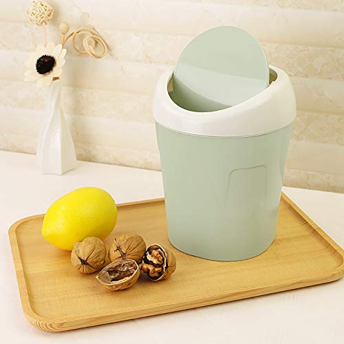Brave669 Trash Can Other Household AccessoriesHome Desktop Mini Covered Trash Garbage Can Storage Box Organizer Waste Bin