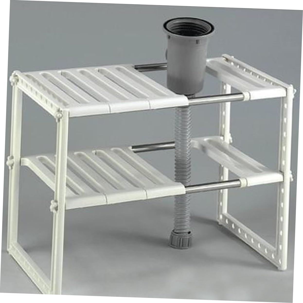 RORPOIR Utensil Holder for Kitchen Counter Dish Drainers Retractable Sink Drain Rack Space-Saving Shelf White