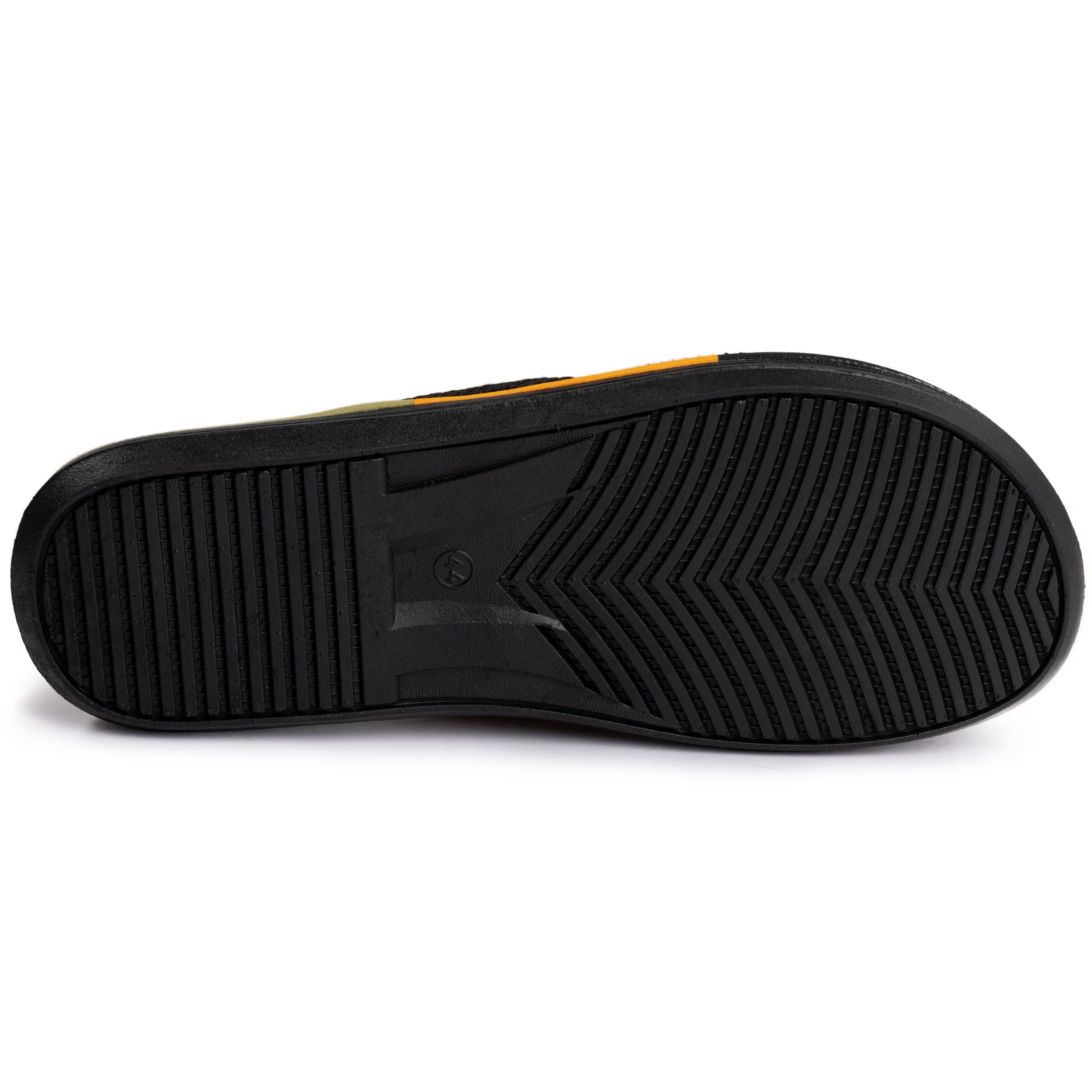 RockDove Men's Pierside Color-Blocking Flip-Flop, Size 8 US Men, Orange/Black