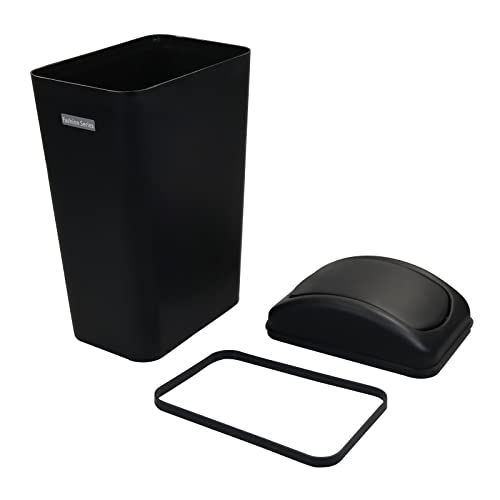 Doryh 12 L Plastic Trash Can, Kitchen Garbage Can with Swing Lid, 2 Packs