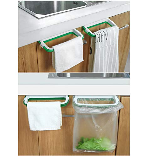 VinBee 5 PCS Portable Trash Bag Holder Hanging Trash Garbage Bag Holder Hanging Kitchen Cupboard Door Back Style Stand Trash Garbage Bags Storage Rack for Kitchen Cupboard