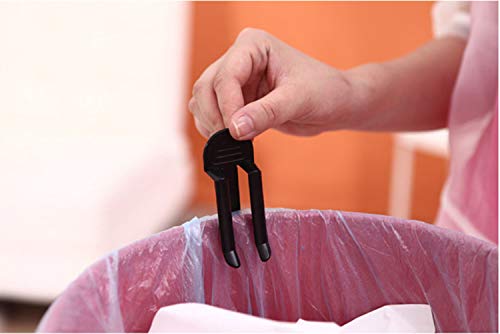 RLECS 10pcs Practical Garbage Can Clip Garbage Basket PP Plastic Waste Can Trash Bag Clamp 3.35x1.26 Inch