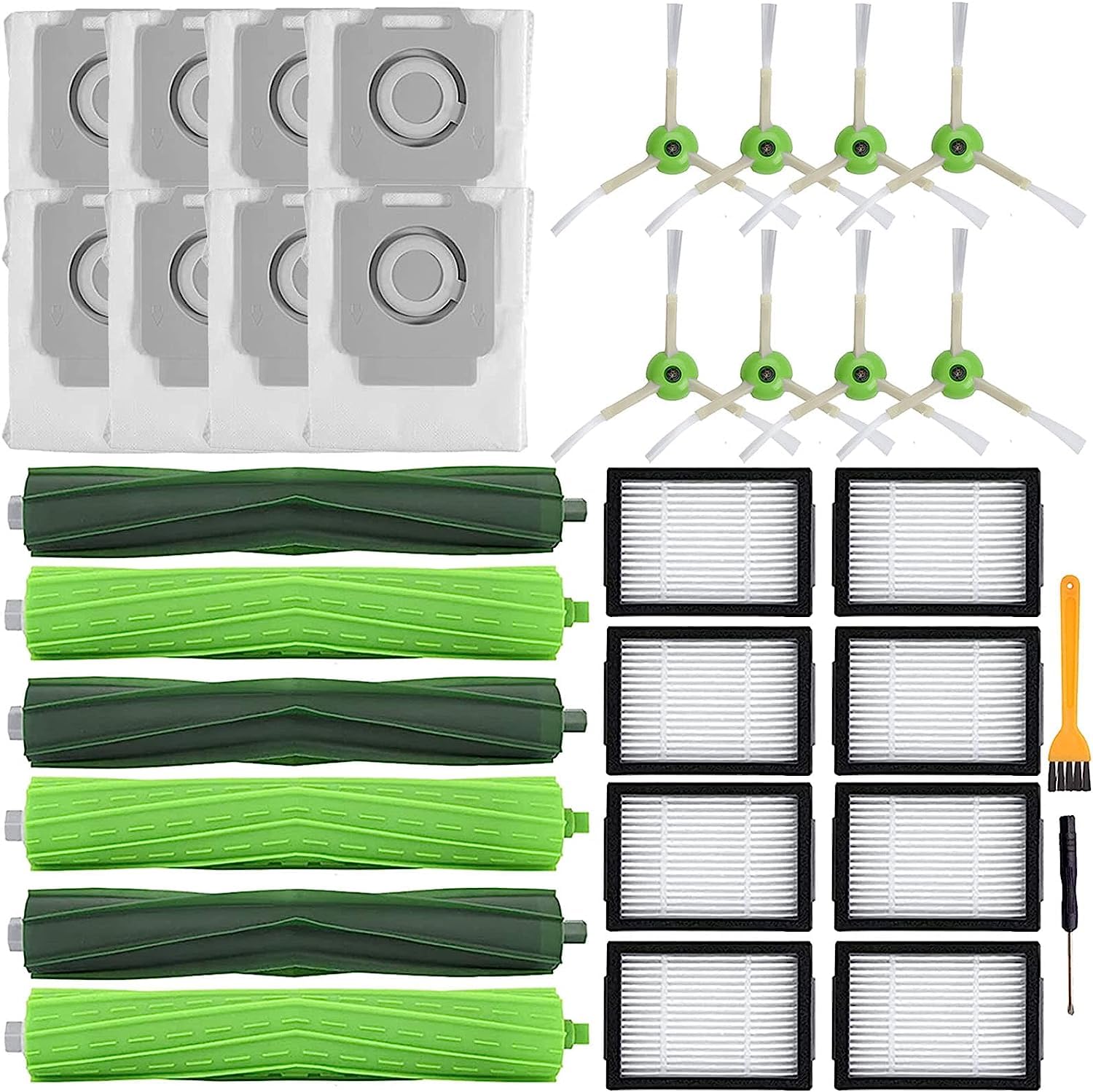 Replacement Parts for iRobot Roomba j7 j7+/Plus i7 i7+ i3 i3+ i4 i4+ i6 i6+ i8 i8+ E5 E6 E7 Vacuum Cleaner (27 Pack)