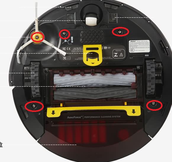 QPX Enhanced Brush Assembly Cleaning Head Module Parts Replacement for Irobot Roomba 800900 Series 860 861 870 880 890 960 961 980 (Cleaning Head Module for 800 900)