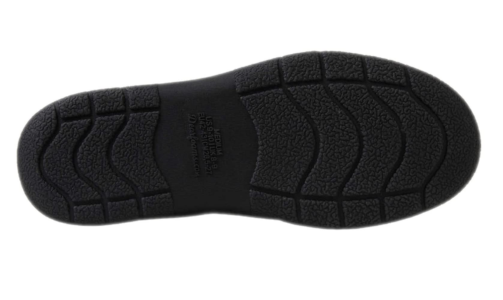 Dearfoams Men's Indoor/Outdoor Breathable Memory Foam Clog Slippers in Black 9-10 Medium
