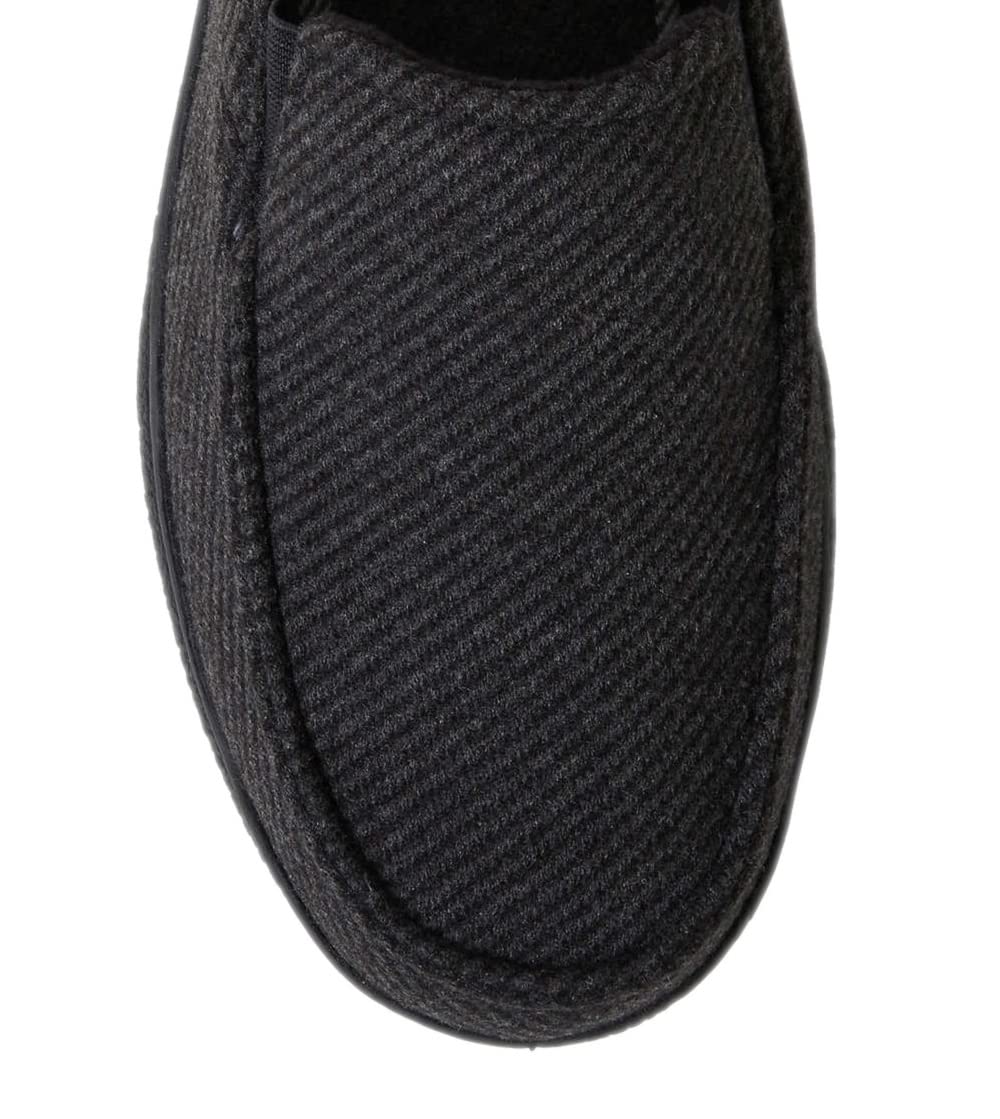 Dearfoams Men's Indoor/Outdoor Breathable Memory Foam Clog Slippers in Black 9-10 Medium