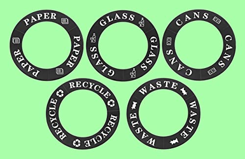 Alpine Industries AdirPro Recycling Center 28 Gallons - Durable Corrugated Plastic Waste/Trash Organizer Ideal for Kitchen Office Hospital (3 Bins)