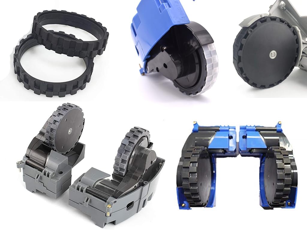 4 Pcs Drive Wheel Tires Compatible with IRobot Roomba S Series S9 (9150) S9+ S9 Plus (9550) Robot Vacuum Cleaner Accessories Replacement Parts (4 tire with tool)