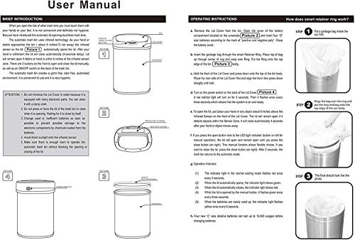 XXFBag Kitchen Trash Can 13 Gallon Garbage Can, Sensor Trash Can Touchless Stainless Steel Trash Can, Brushed Dustbin 50 Liter Motion Trash Bin Metal Waste Bin with Lid for Home Bathroom Office Restroom, Silver