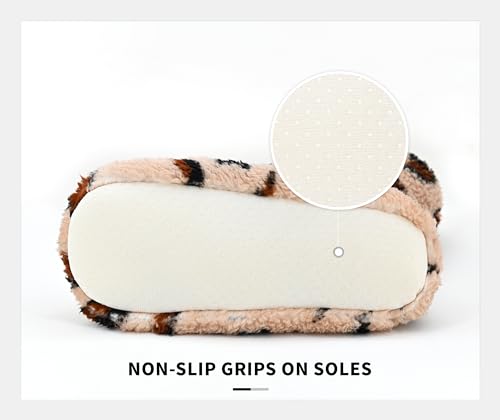 Panda Bros Slipper Socks For Women With Grippers, Fuzzy Womens Slipper Socks With Non Slip Bottoms, Cozy Warm House Slippers