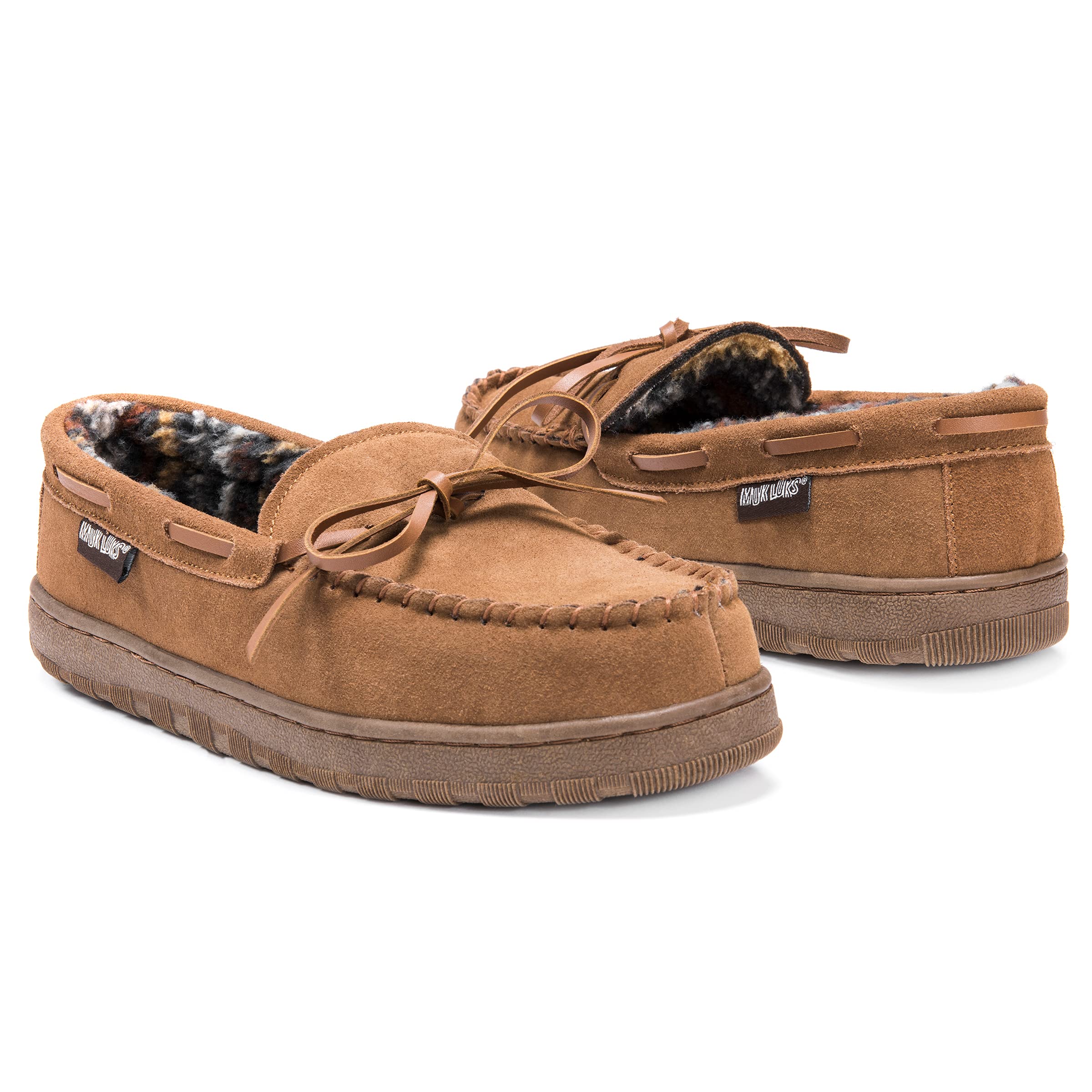 MUK LUKS Men's Paul Slipper, Tan, 11