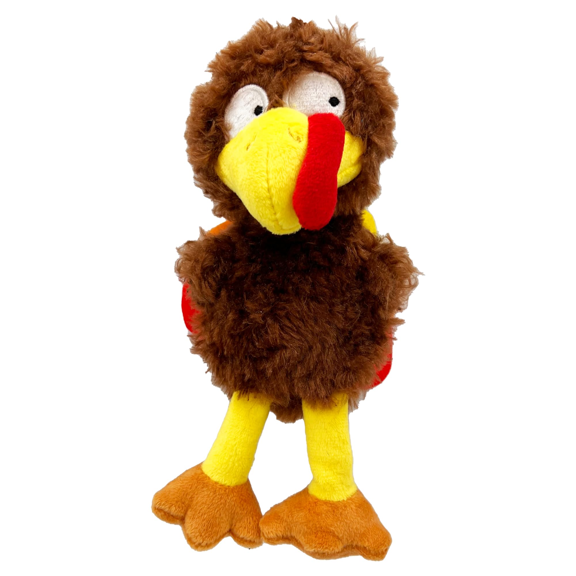 Huxley & Kent Slappies for Dogs | Wishbone Turkey (Small) | Squeak & Shake Dog Toy | No Stuff Squeaky Toy, TPR Ball in Head | Simulates Hunting Nature for Dogs
