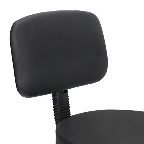 Nova Microdermabrasion Rolling Stool Swivel Salon Stool Chair Adjustable Drafting Stool Tattoo Office Massage Medical Facial Spa Stool with PU Cushion Backrest 4pcs
