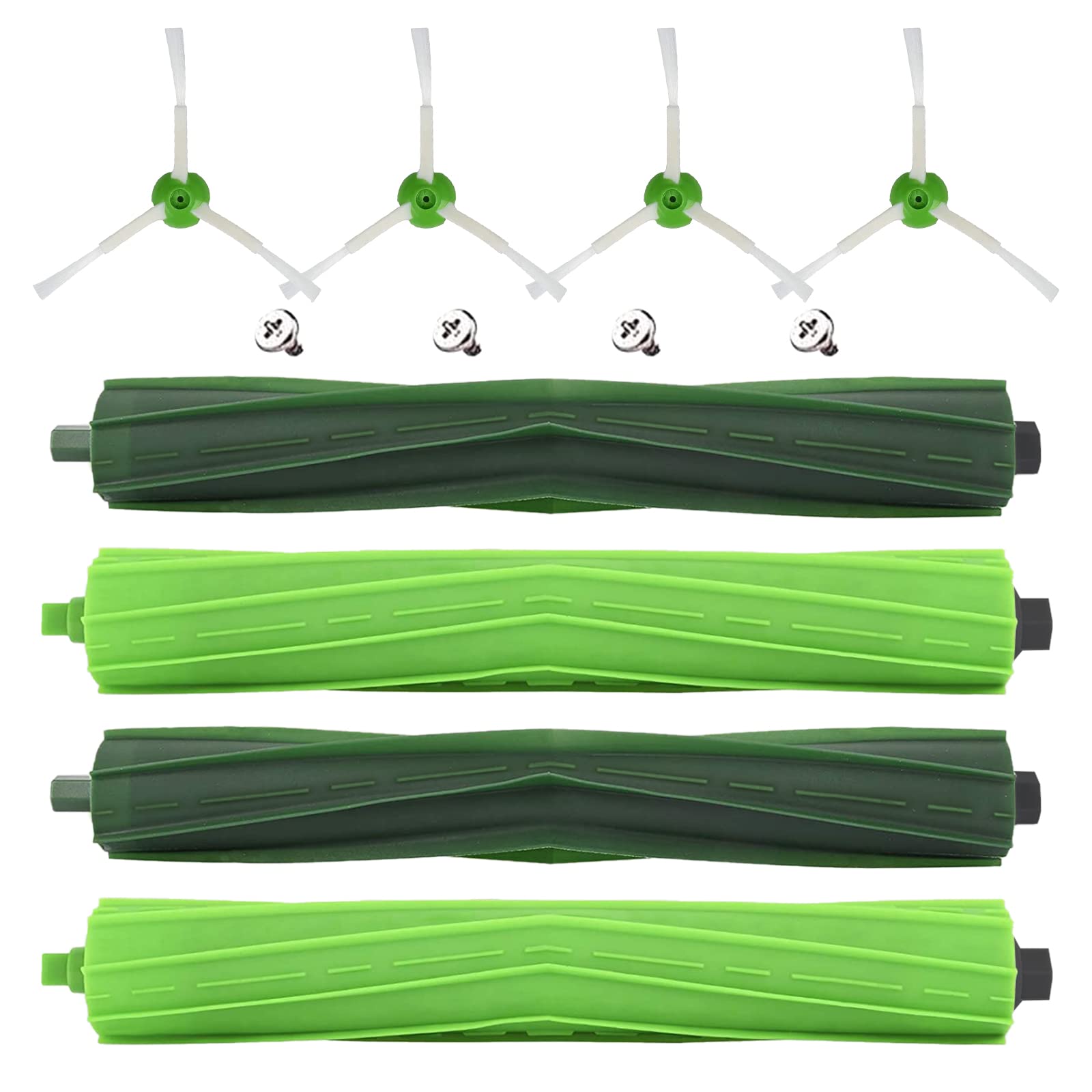 Replacement Parts accessories for irobot Roomba i1+ i7/i7+ i3+ i4+i6+ i8+ J7+/Plus E5 E6 E7,I & E & J Series Vacuum Cleaner,2 set Roller Brushes & 4 Side Brushes