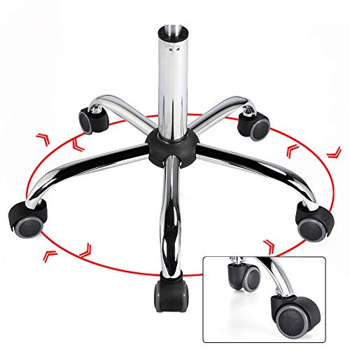 Yaheetech Height Adjustable Rolling Swivel Salon Stool Chair Hydraulic Ergonomic with Backrest Wheels for Tattoo Massage Facial Spa Manicure Dentist Clinic,Black