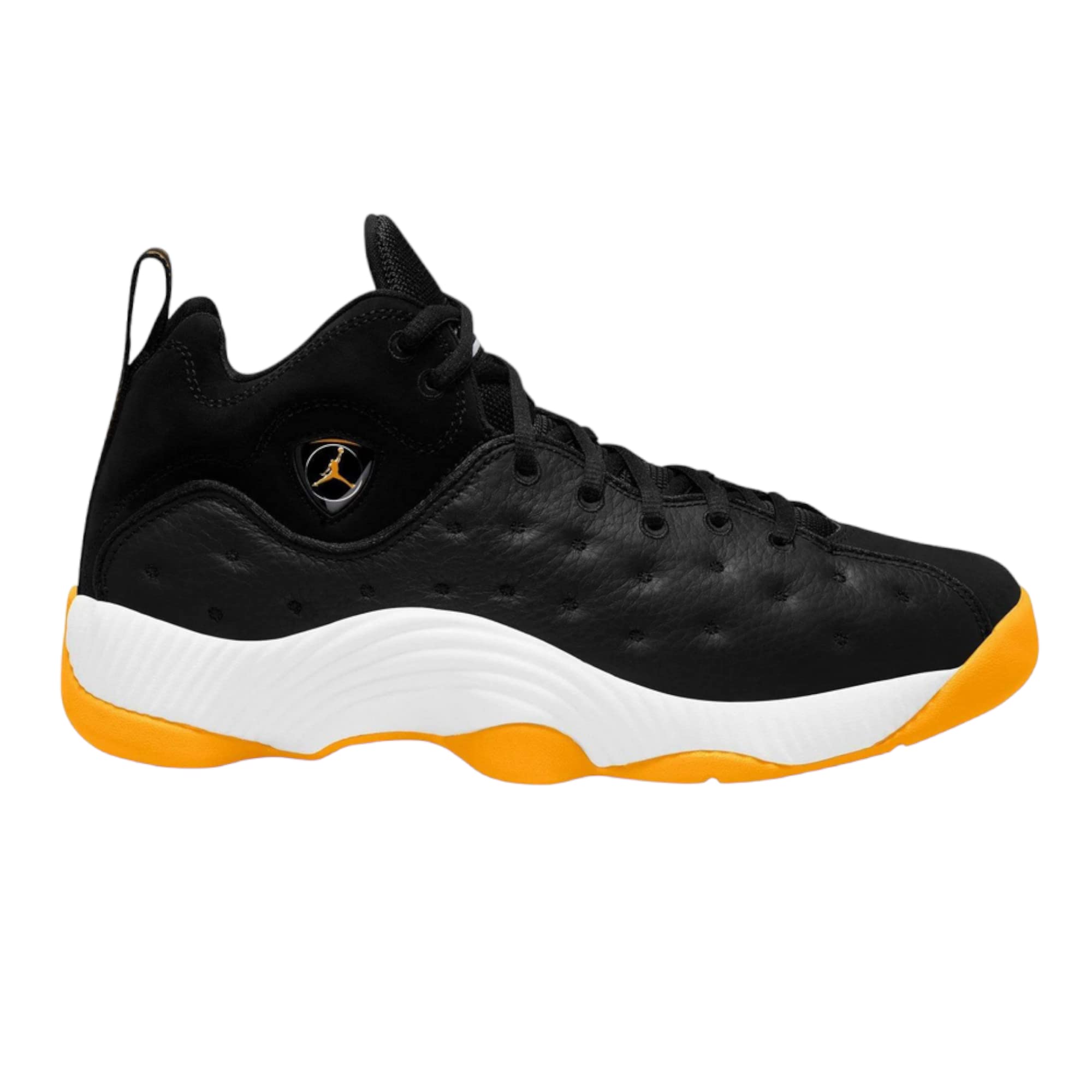 Nike Men's Jordan Jumpman Team II Basketball Shoe, Black/Taxi/White, 11 US