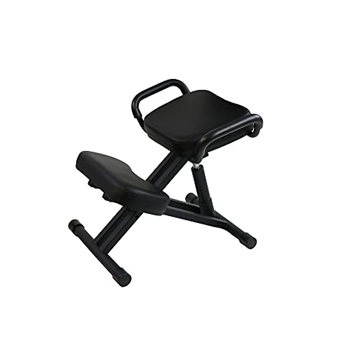 Master Massage Multifunctional Ergonomic Kneeling Posture Chair, Adjustable Angle Stool for Home Office, Black