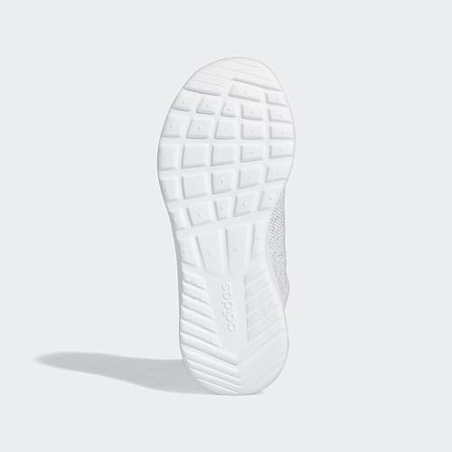 adidas Cloud Foam-Pure Running Shoe, White/White/Clear Pink, 4 US Unisex Big Kid