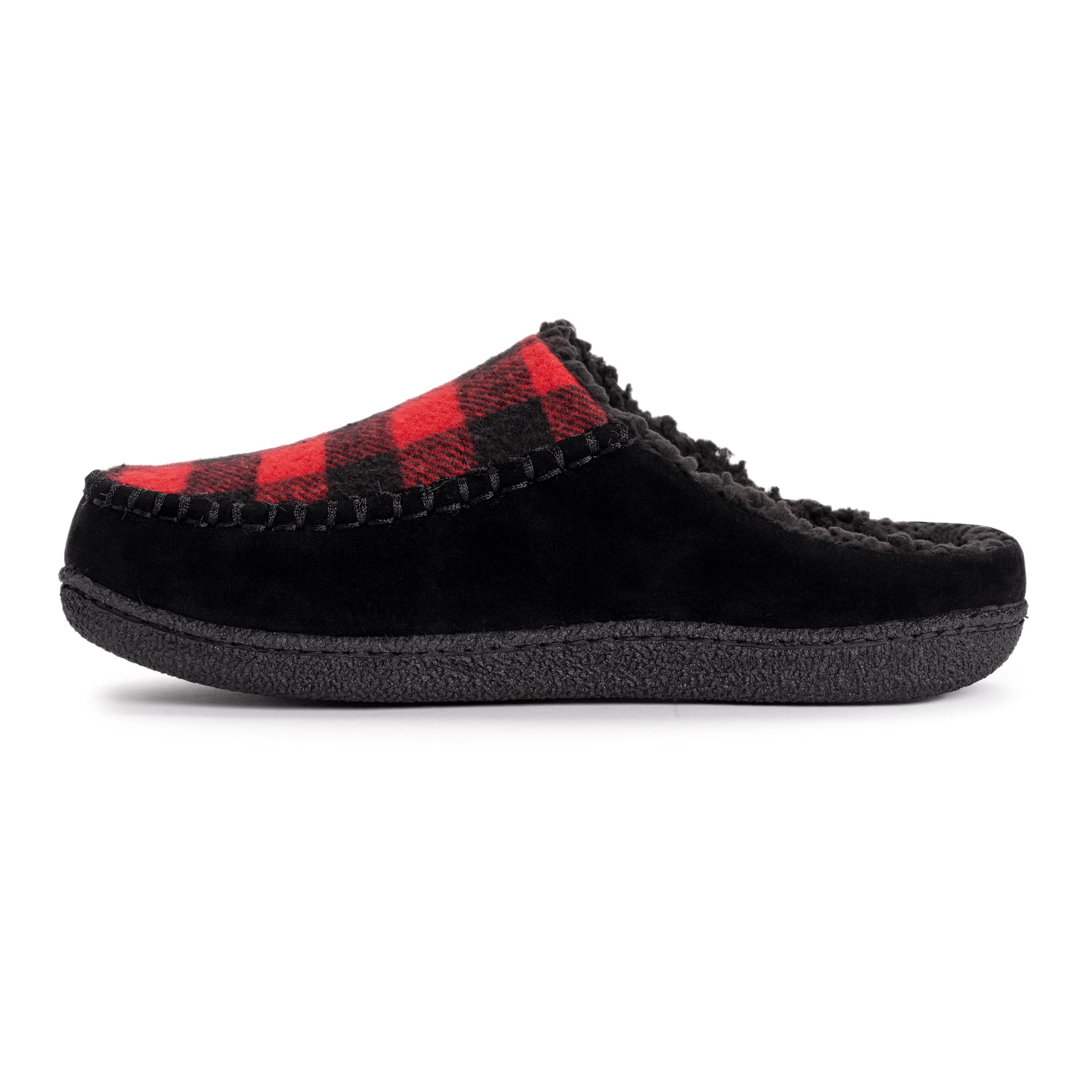 MUK LUKS Men's Staughton Slipper, Black, 13