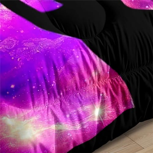 GIVOOKO Kids Comforter Set Twin Butterfly Bedding Sets Cute Cat Bedding Comforter Sets for Girls Teens Adults 2 Pieces(1 Comforter and 1 Pillowcase)